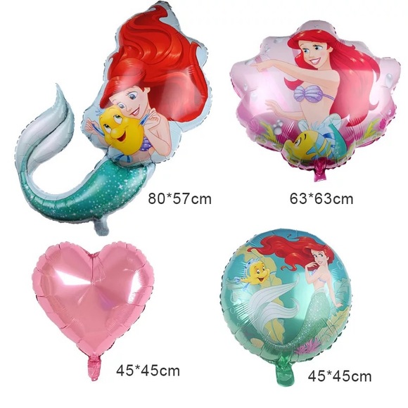 no brand | Party Supplies | The Little Mermaid Ariel 6pcs Princess ...
